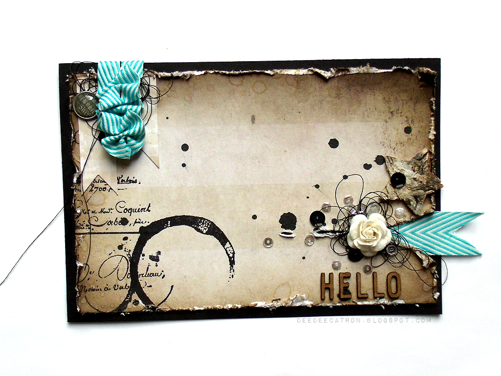 French Writing Background 2 1/2 x 3 3/4 | Desert Stamps